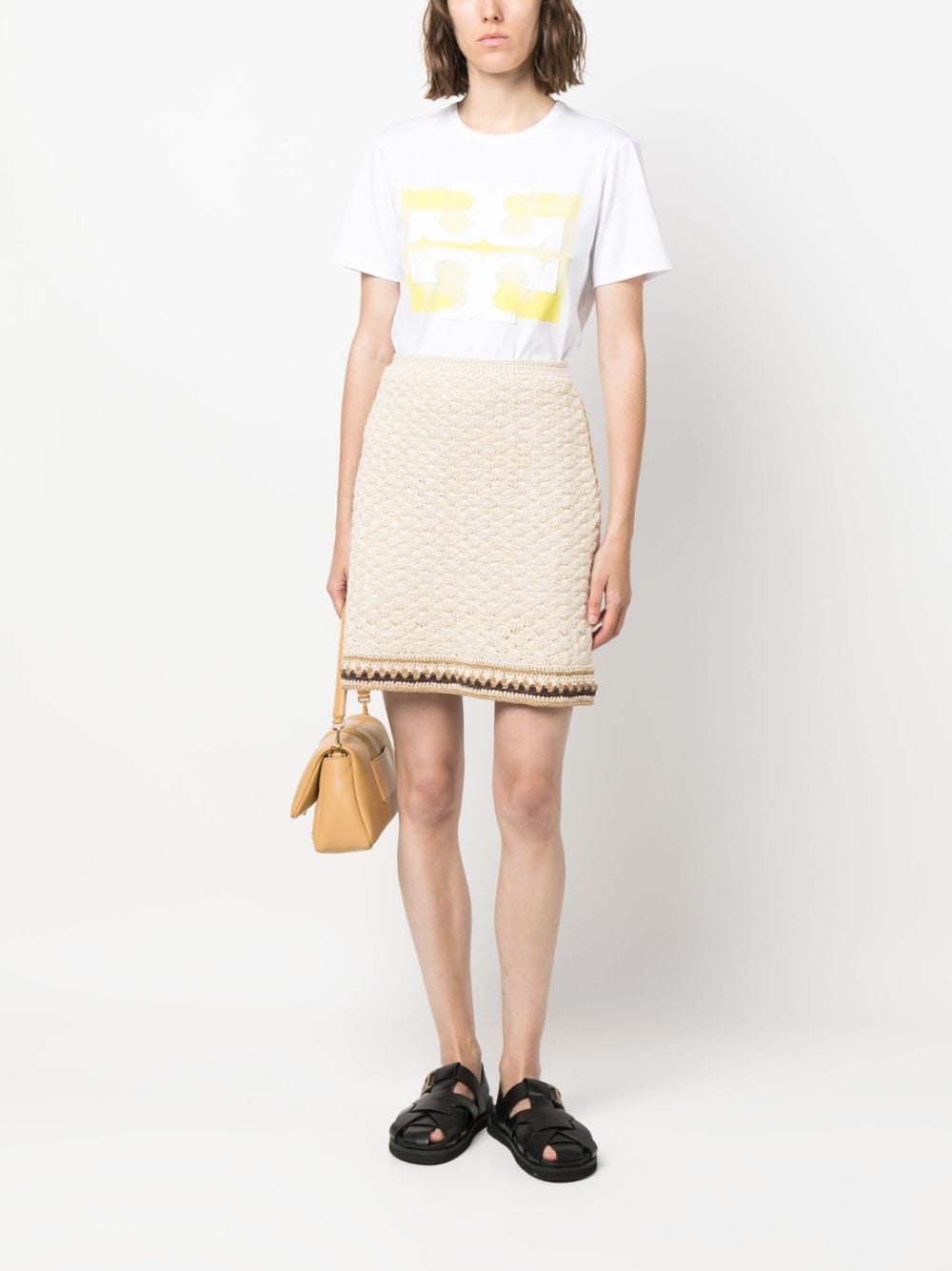 TORY BURCH Logo-Patch Cotton T-Shirt