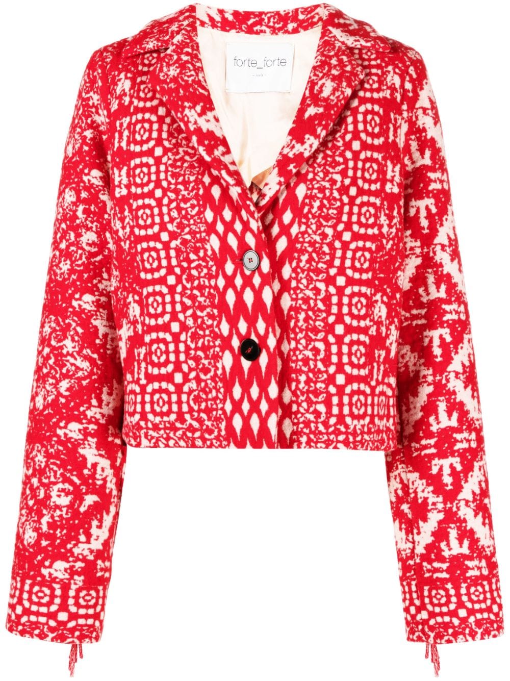 FORTE_FORTE Forte Forte clio jacquard fringed jacket