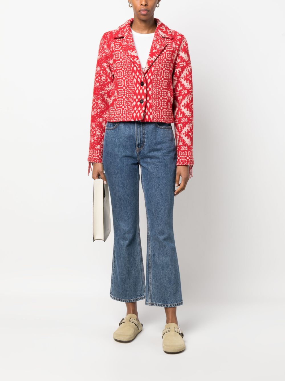 FORTE_FORTE Forte Forte clio jacquard fringed jacket
