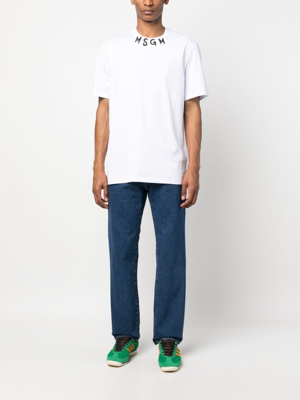 MSGM logo-lettering print cotton t-shirt
