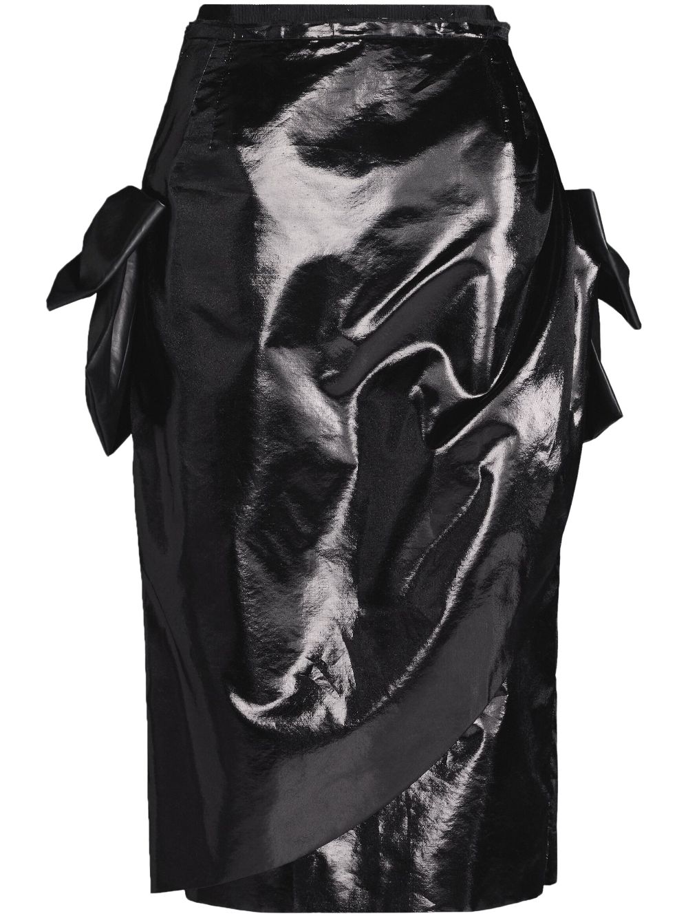MAISON MARGIELA Maison Margiela Bow-Detail Asymmetric Midi Skirt