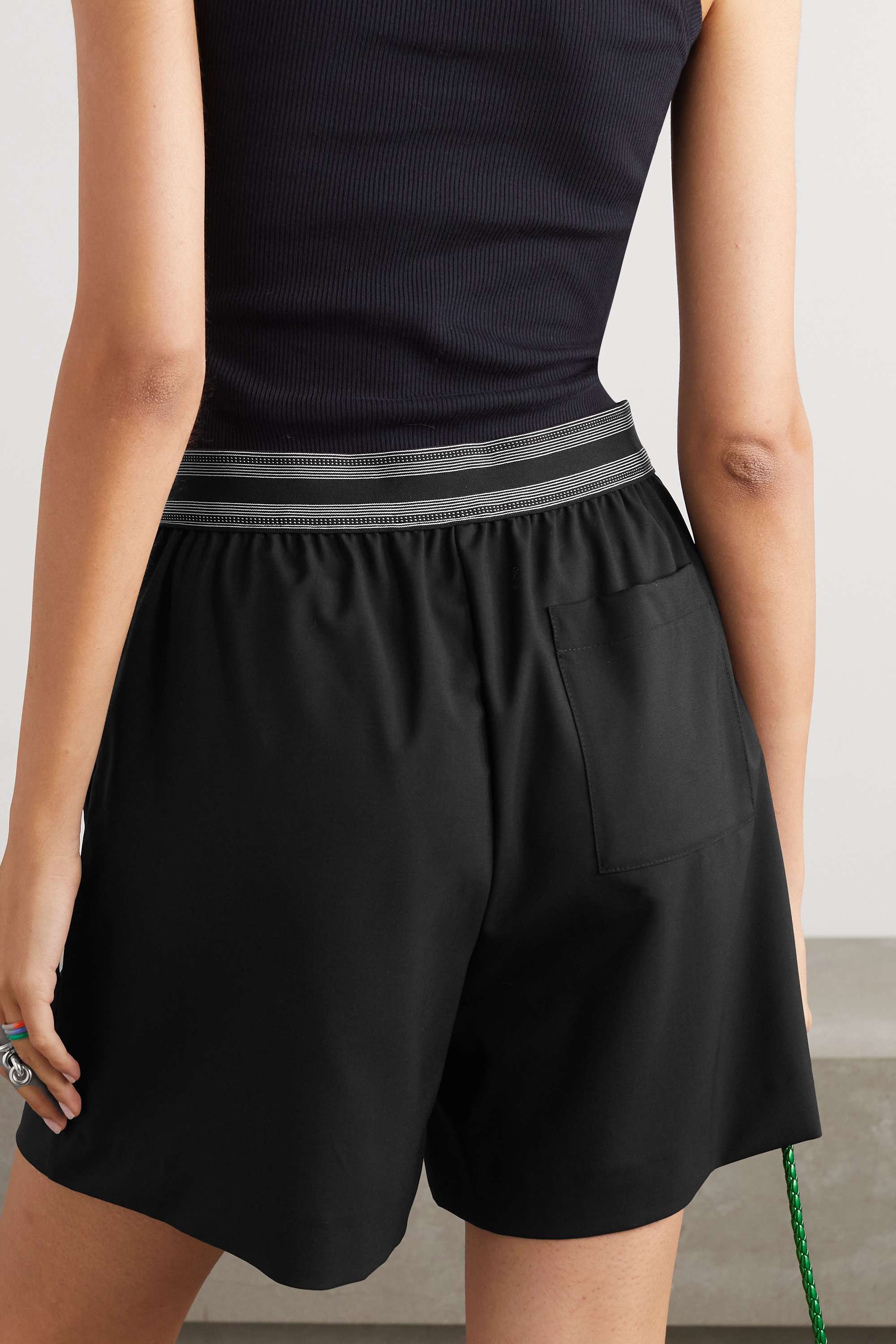 Buy Loewe Embroidered Wool Shorts - Black At 50% Off | Editorialist