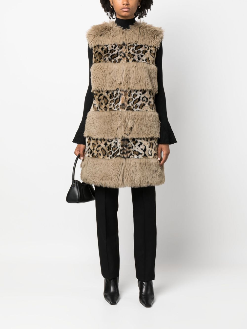 TWINSET TWINSET Animal-Print Faux-Fur Gilet