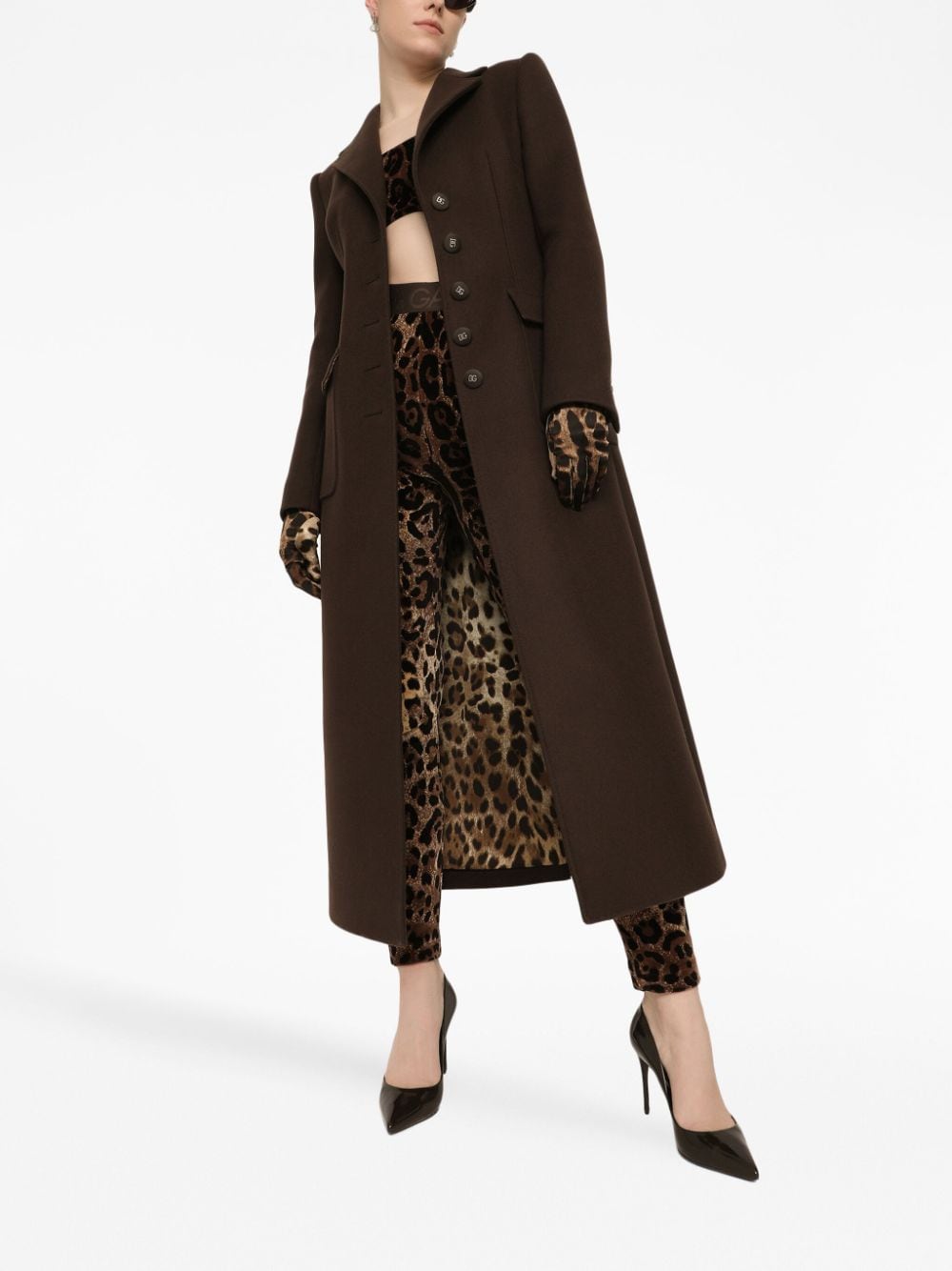 DOLCE & GABBANA leopard-print jacquard leggings