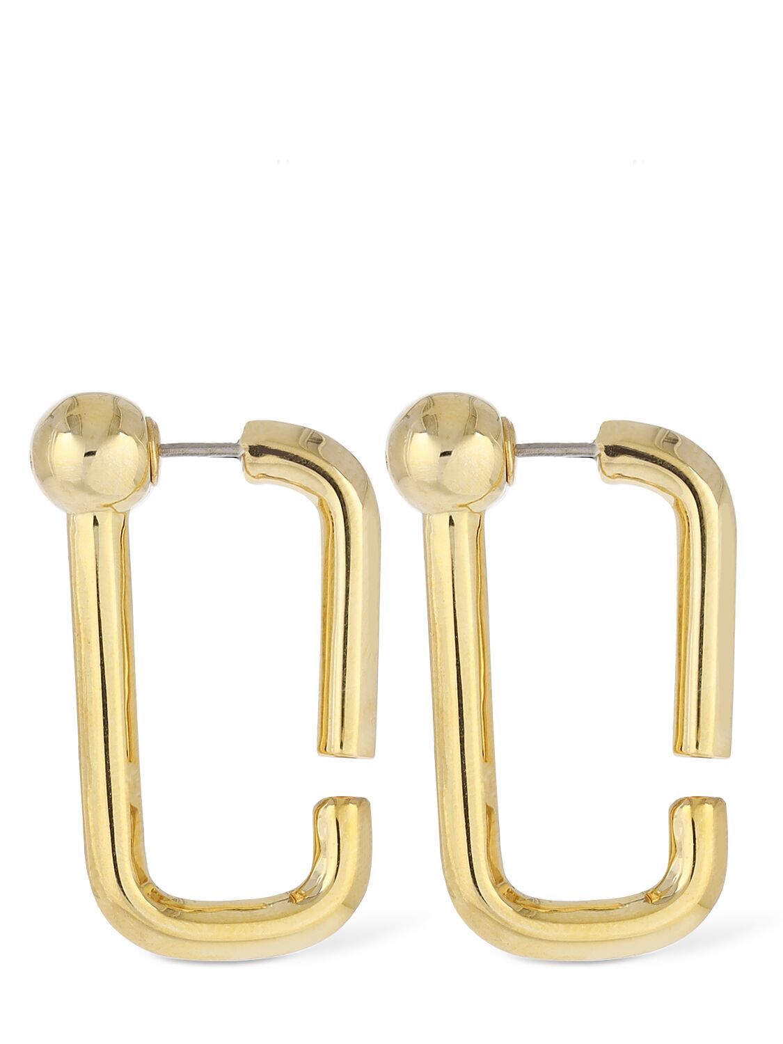 Marc Jacobs The J Marc Hoop Earrings In Gold - 36% Off