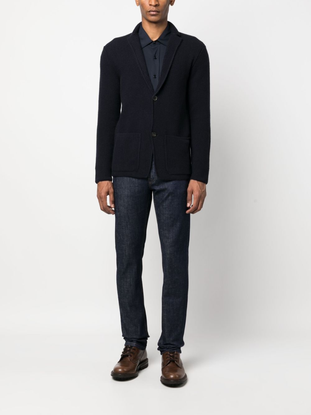 BRIONI spread-collar cotton shirt
