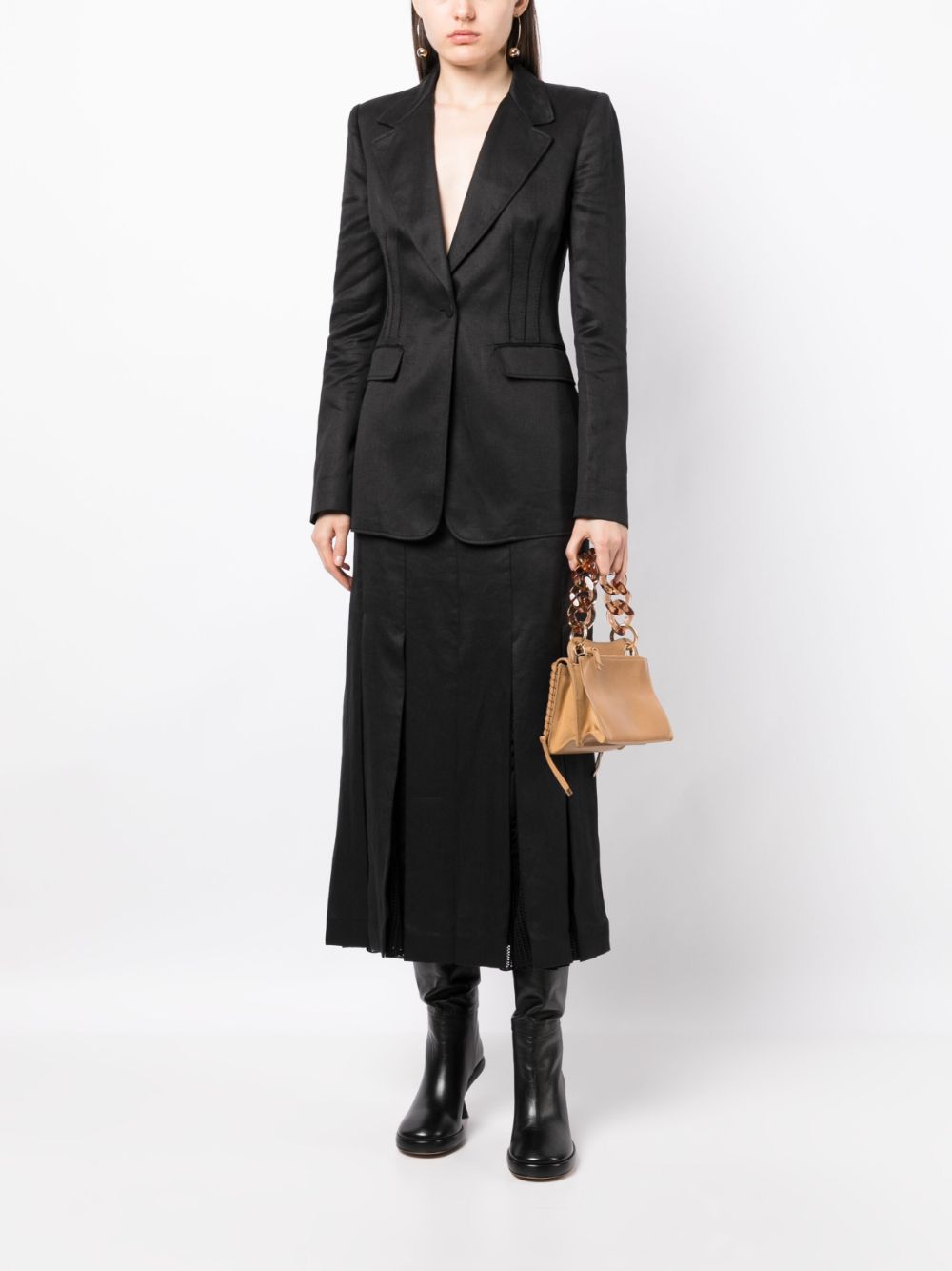 GABRIELA HEARST Gabriela Hearst Edith Pleated Skirt