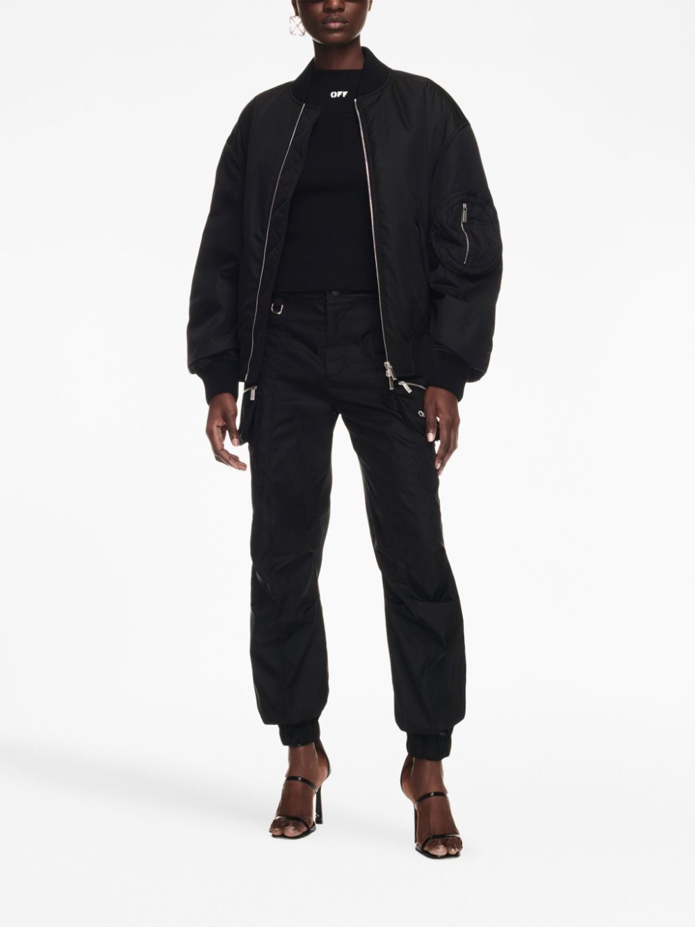 OFF-WHITE Off-White zip-fastening bomber jacket