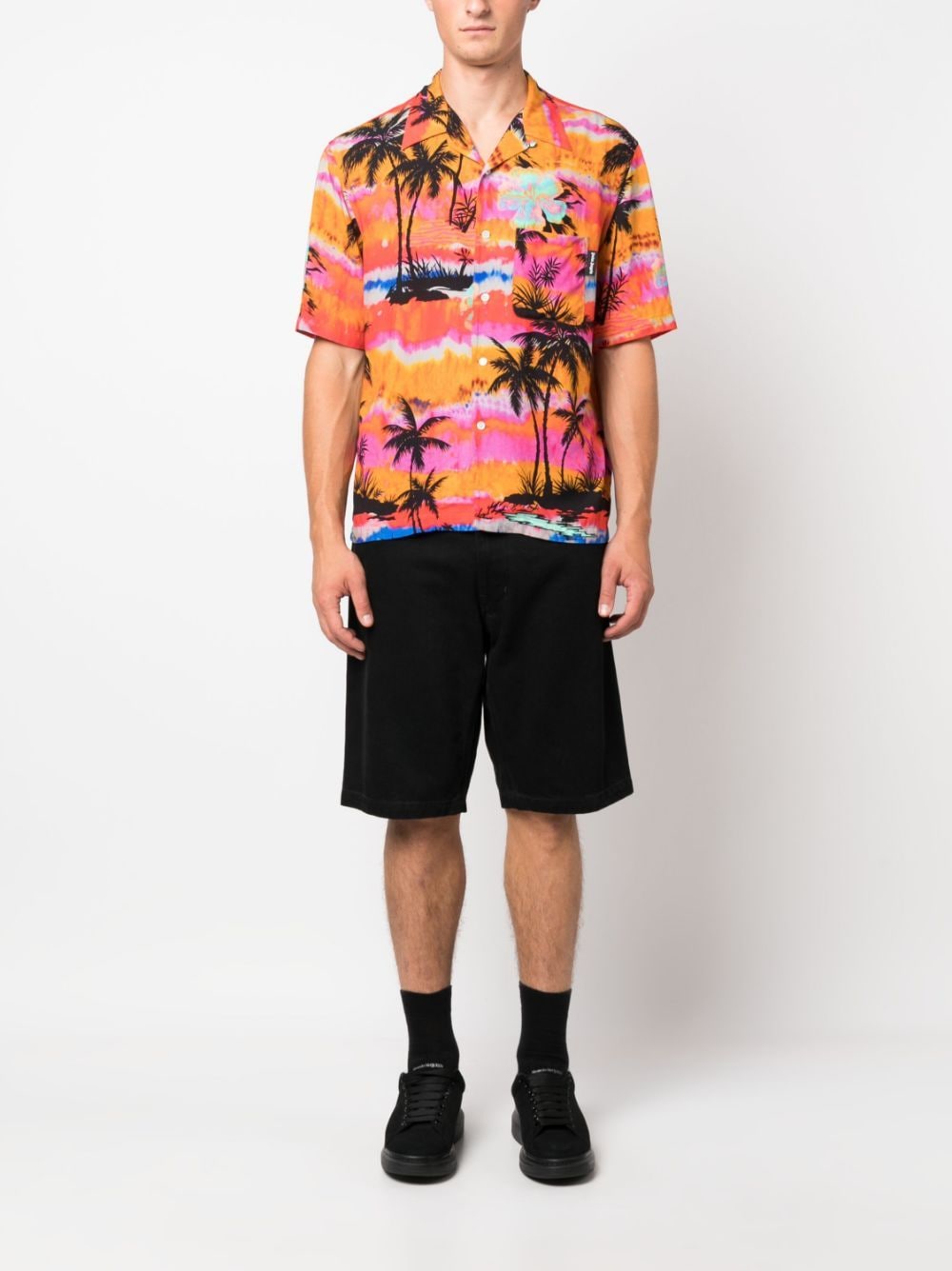 PALM ANGELS palm tree-print shirt