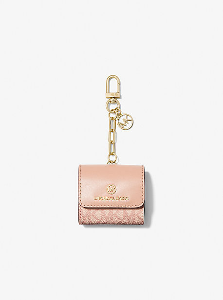MICHAEL KORS ピンク Airpods ケース キーチェーン 付き Michael Kors Logo Clip Case For Apple Airpods In Pink - 70% Off