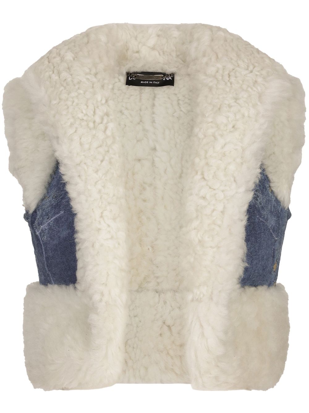 DOLCE & GABBANA Denim Cropped Gilet