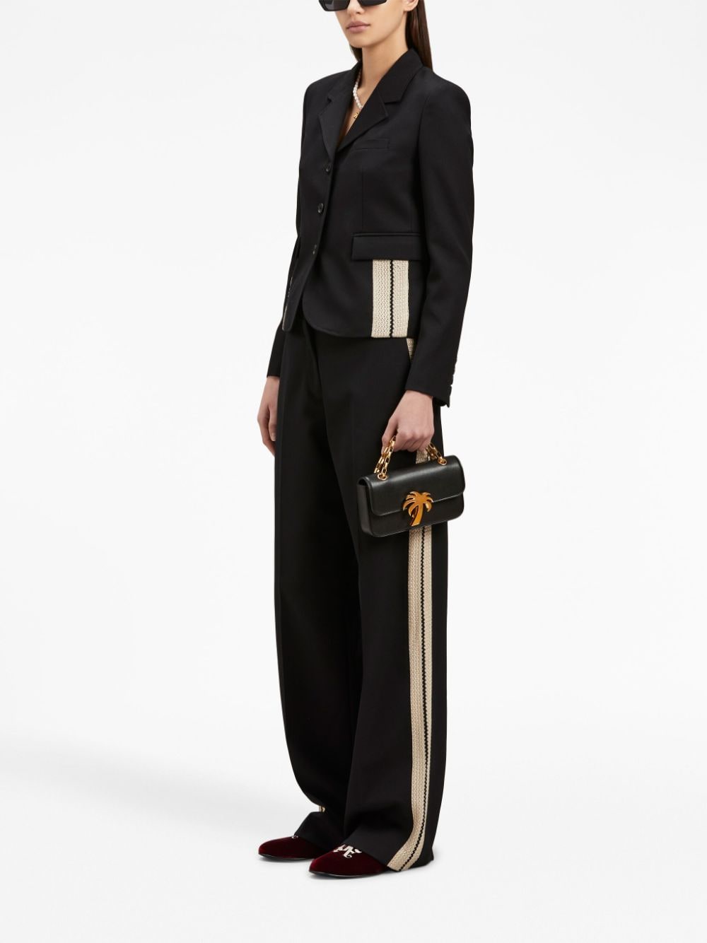 PALM ANGELS Palm Angels Knit-Tape Straight Trousers