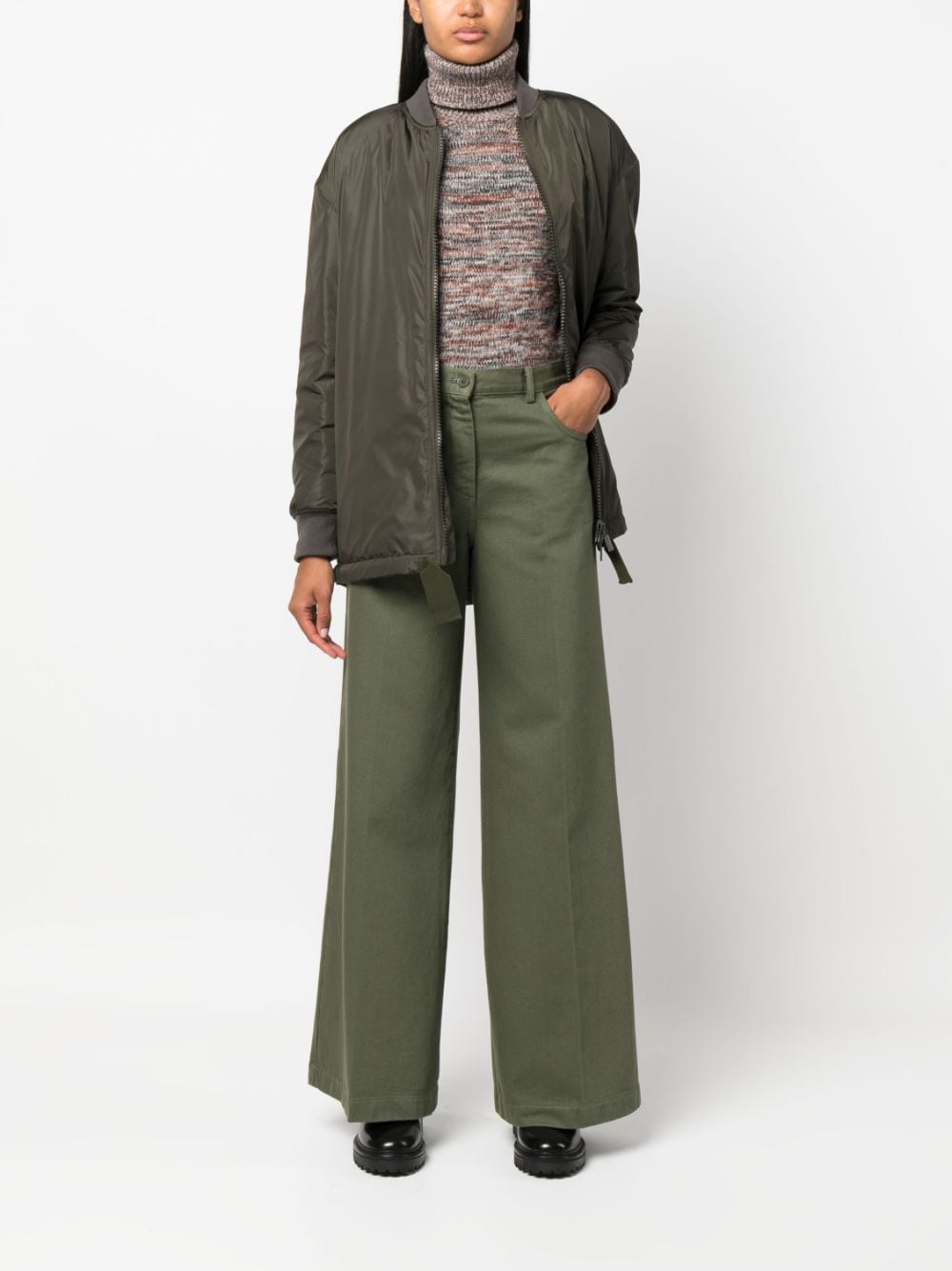ASPESI ASPESI Wide-Leg High-Waisted Trousers