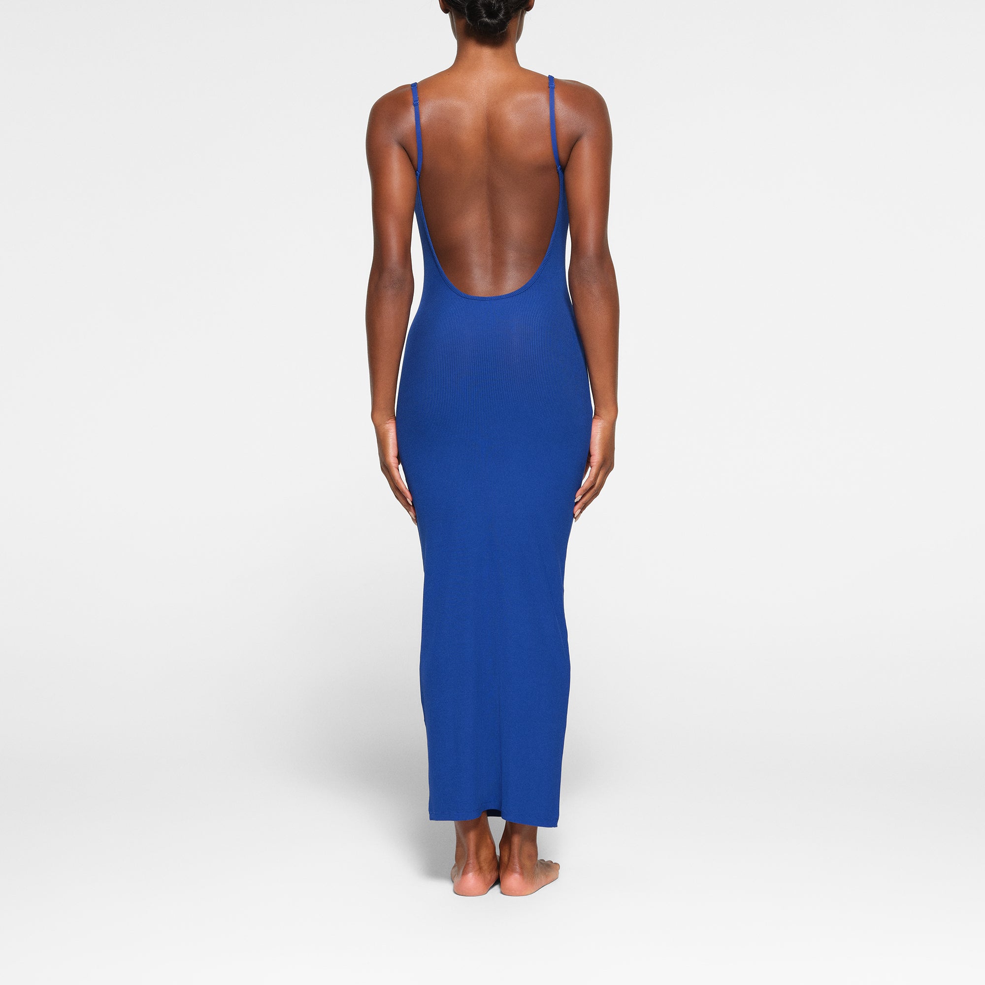 sachin and babi light blue dress Skims Smooth Lounge Low Back Keyhole Dress - Onyx main image 0