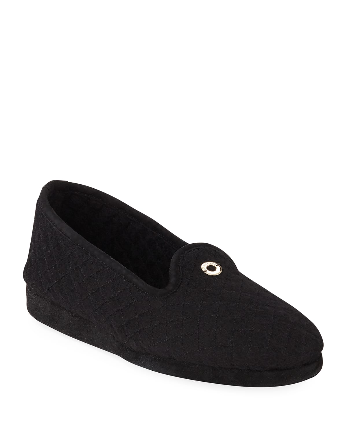 Loro Piana Pantofola Cashmere Slippers Black Editorialist