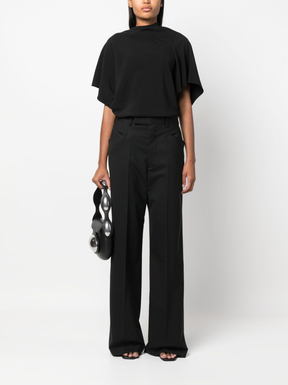 RICK OWENS Rick Owens Straight-Leg Wool Tailored Trousers