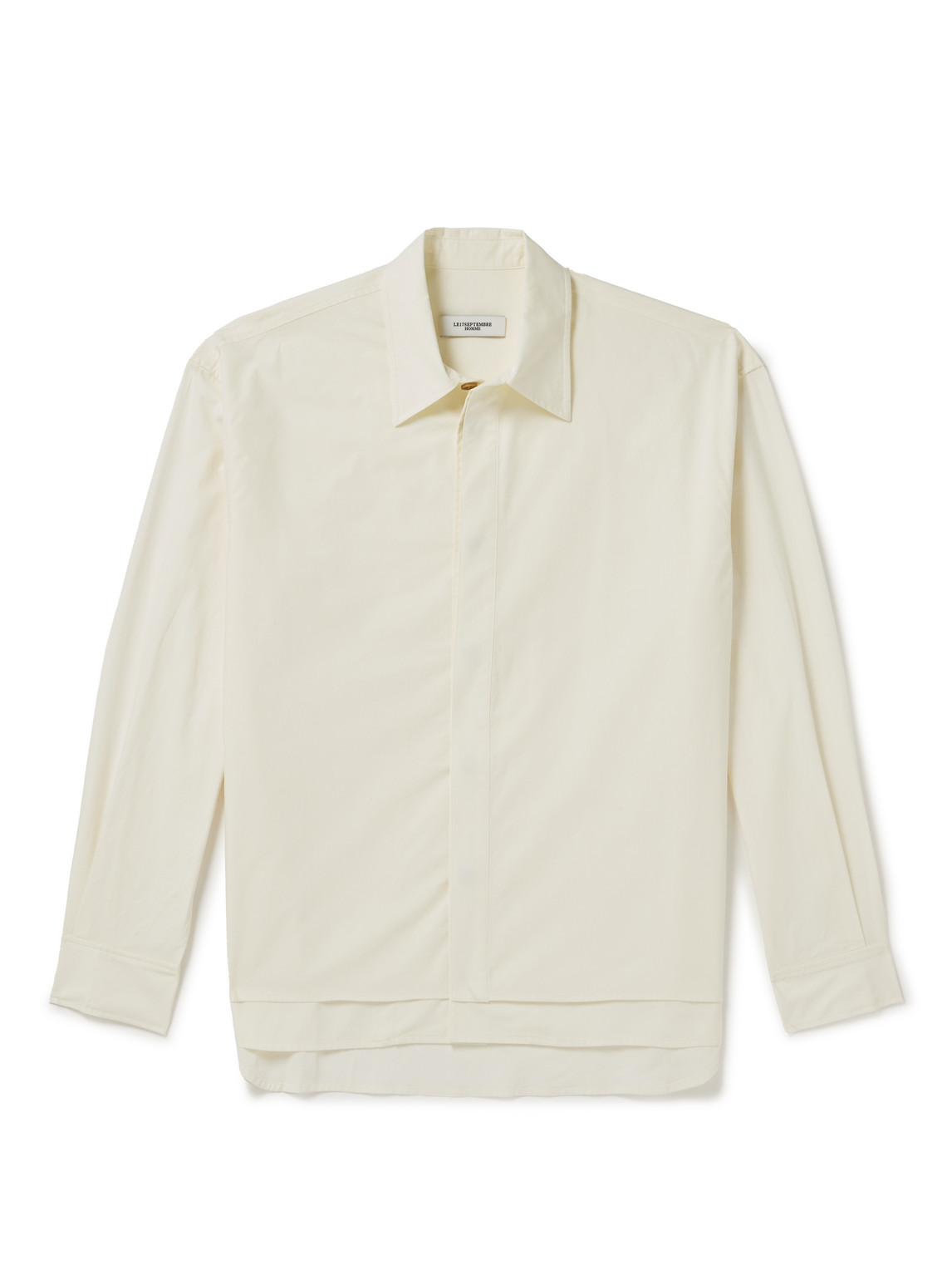Le17septembre Layered Cotton-Poplin Shirt It 50 In Neutrals - 60  