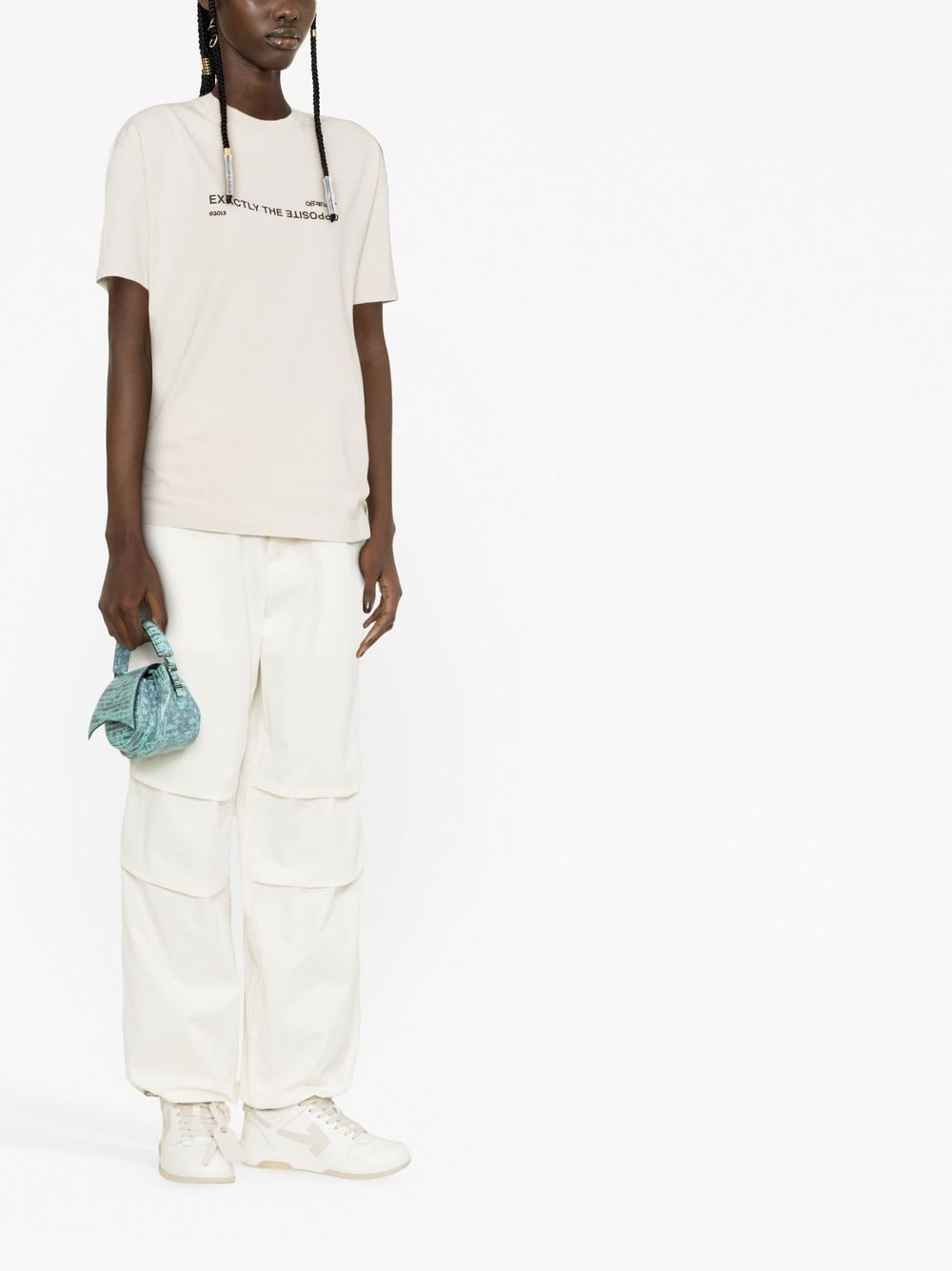 OFF-WHITE Off-White "Exactly The Opposite" Slogan Print T-Shirt