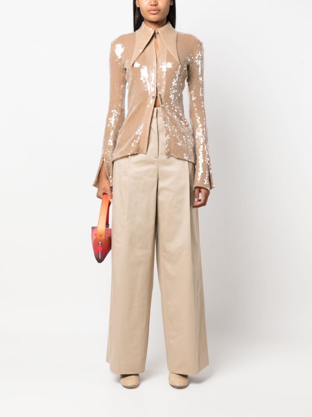 LANVIN Lanvin Wide-Leg Gabardine Trousers