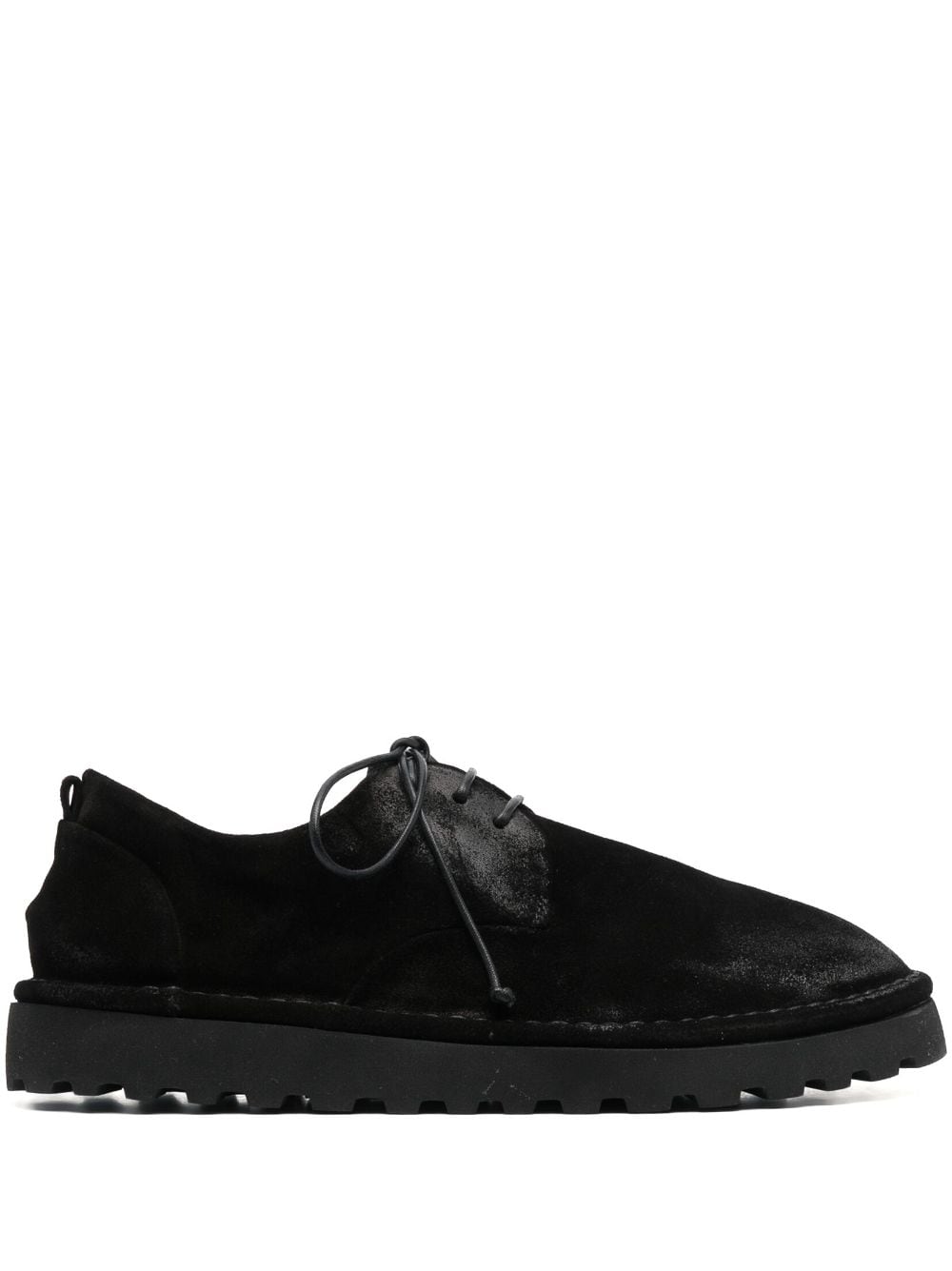 MarsèLl Round-Toe Suede Derby Shoes - Black | Editorialist