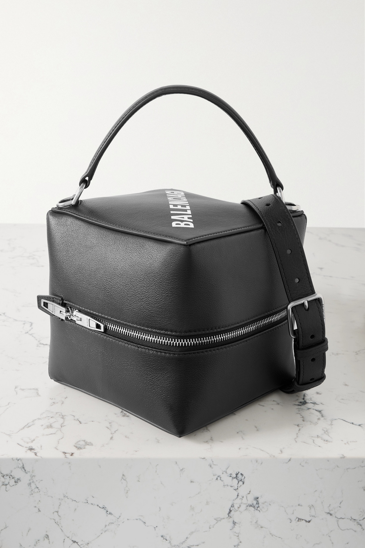BALENCIAGA　バッグ Balenciaga 4x4 Small Printed Leather Shoulder Bag In Black - 40