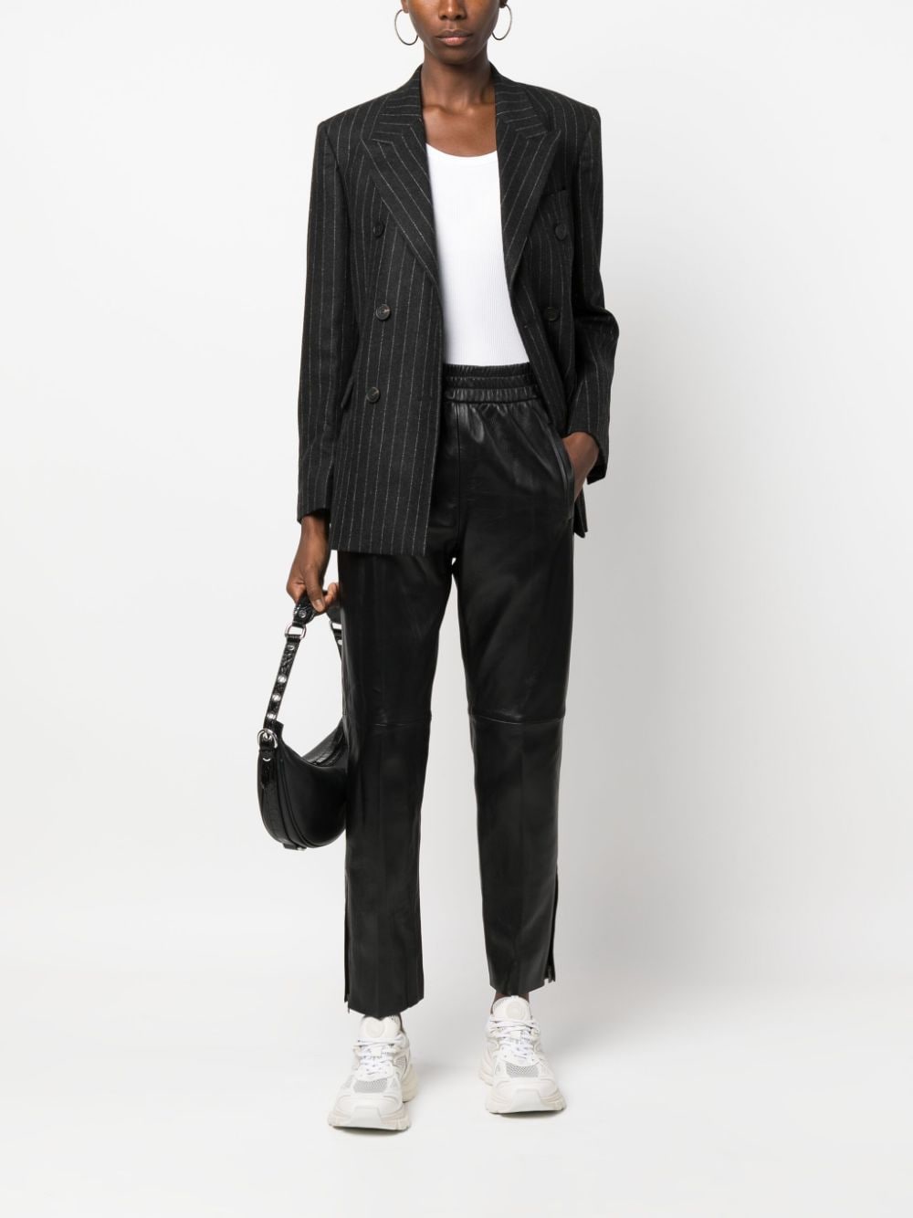 GOLDEN GOOSE Golden Goose Leather Cropped Trousers
