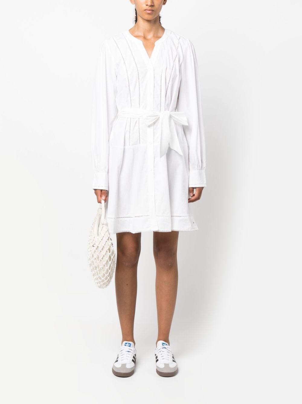 TOMMY HILFIGER Tommy Hilfiger Ladder-Lace Cotton Short Shirt Dress