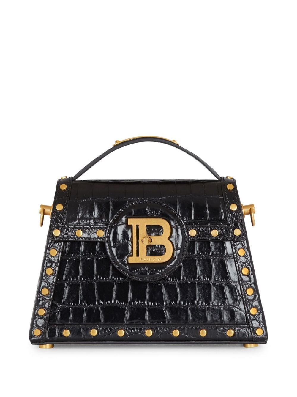 Balmain Bbuzz Dynastie Embossed-crocodile Bag - Black | Editorialist