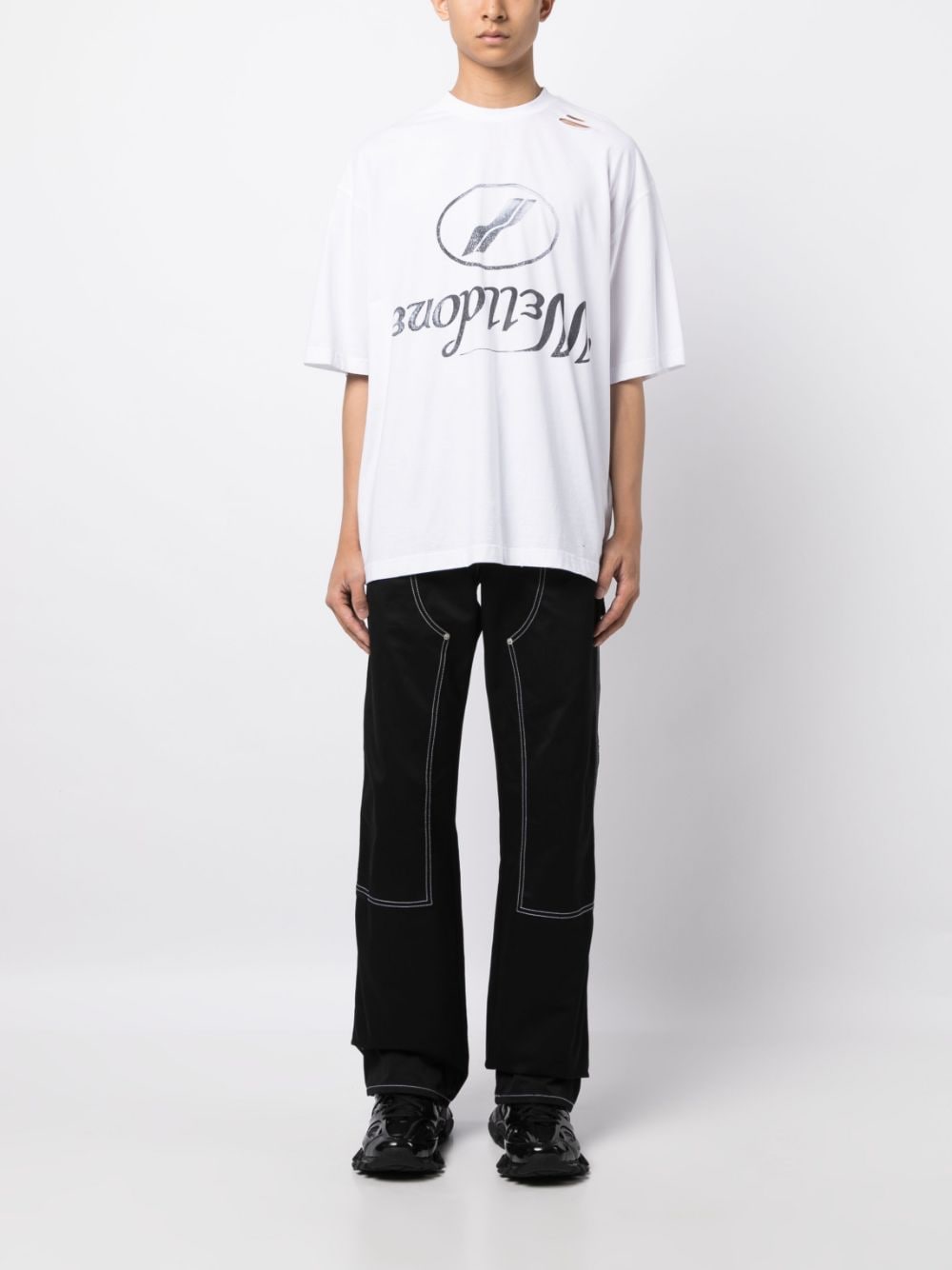 WE11DONE logo-print cotton t-shirt