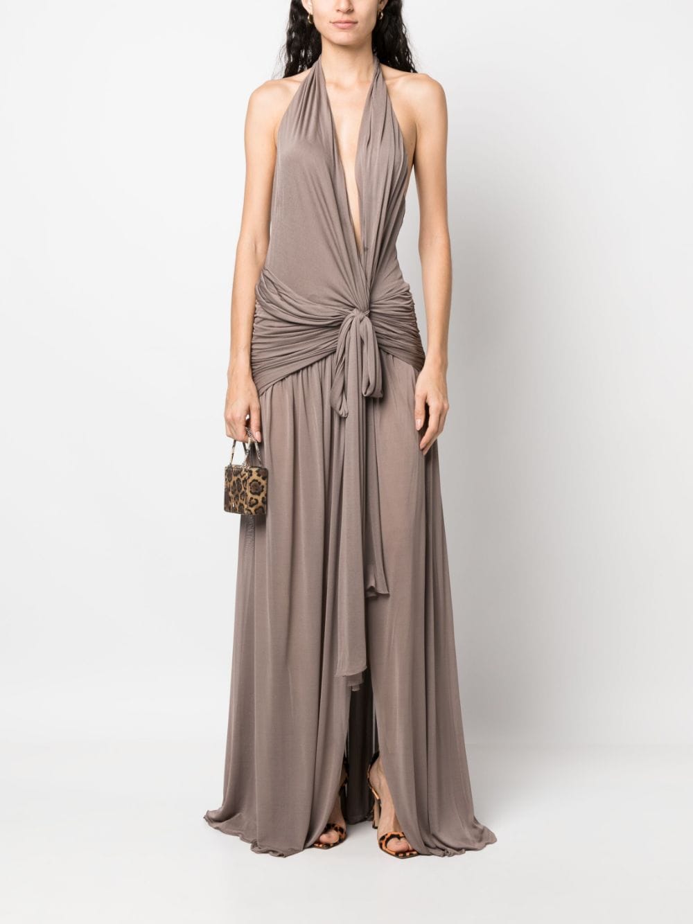 BLUMARINE Halterneck Backless Gown