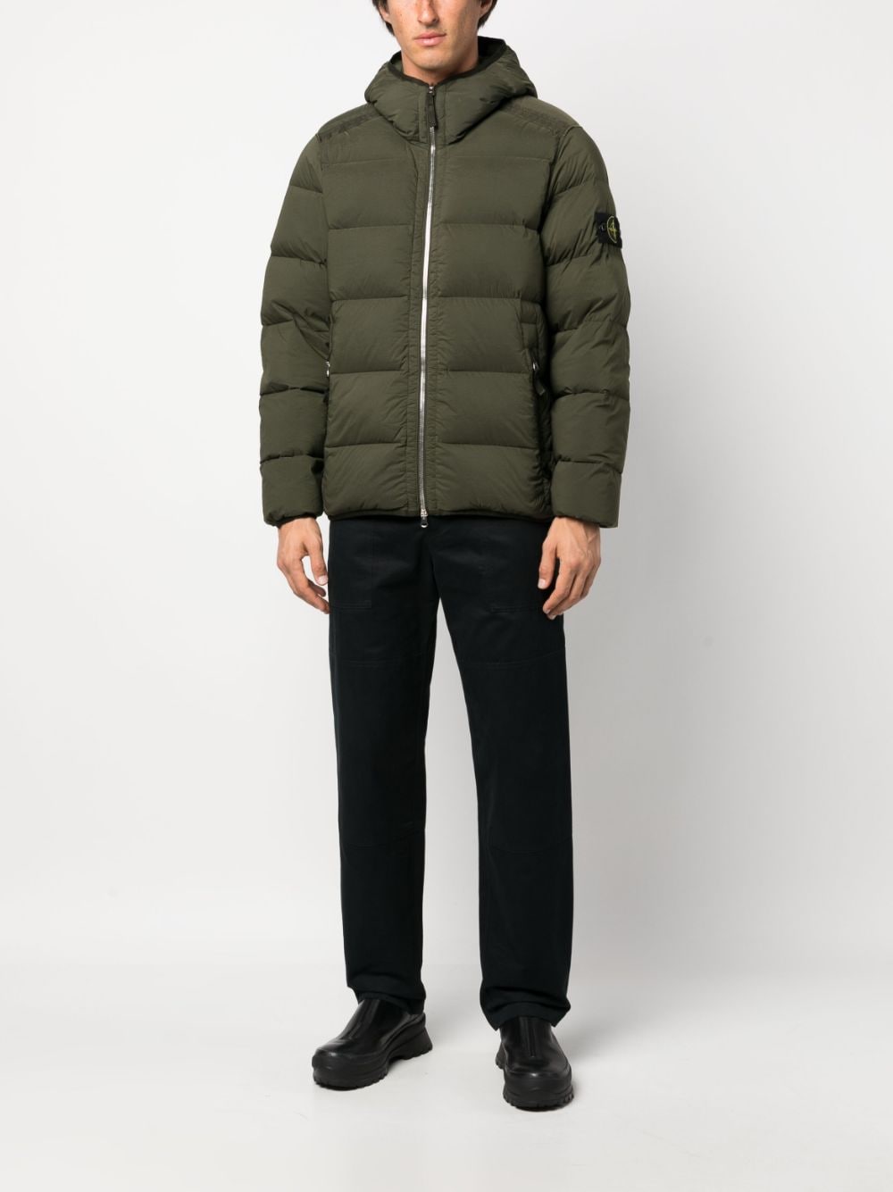 STONE ISLAND Stone Island Compass-Patch Padded Down Jacket