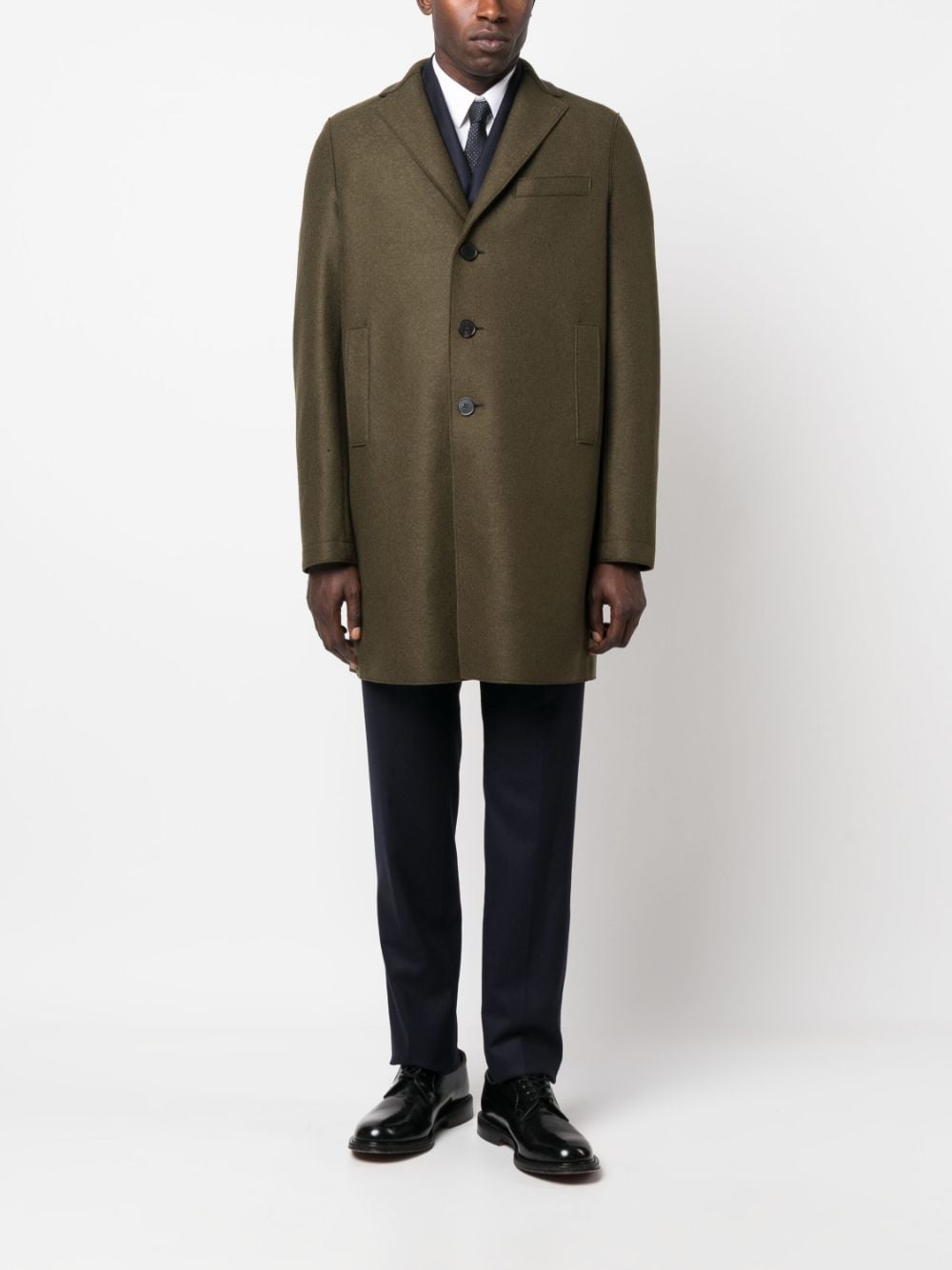 HARRIS WHARF LONDON Harris Wharf London Single-Breasted Virgin-Wool Coat