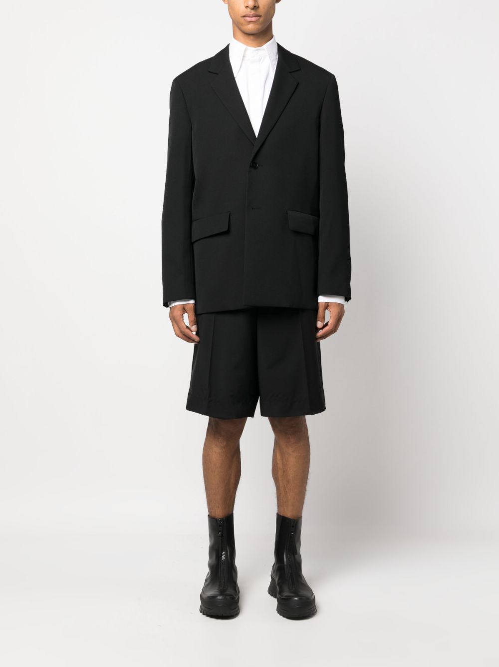 Jil Sander Single-Breasted Wool Blazer - Black | Editorialist