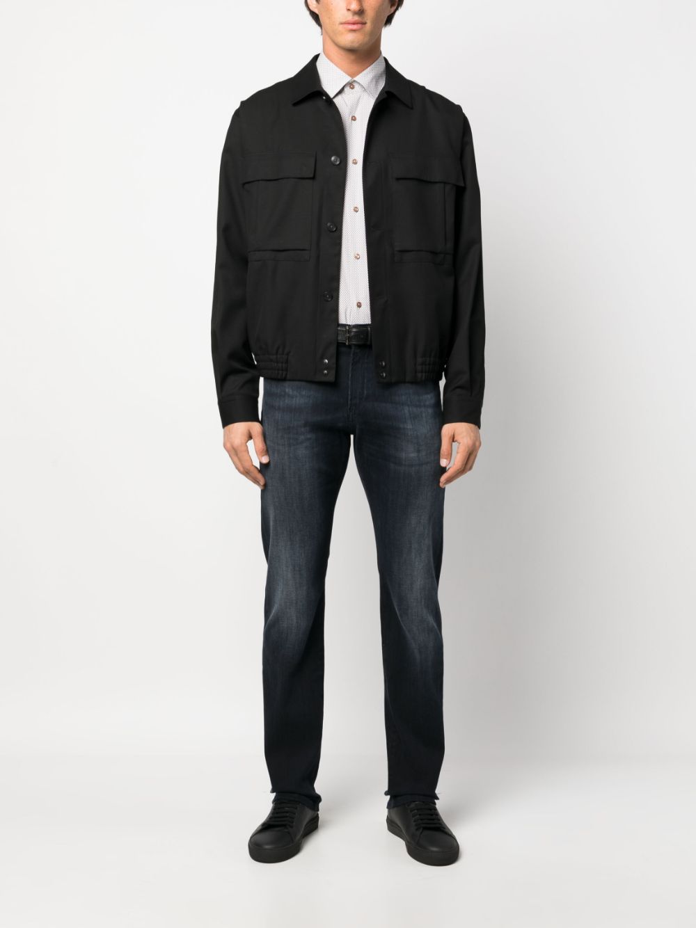 BOSS BOSS Logo Patch Cotton Jeans
