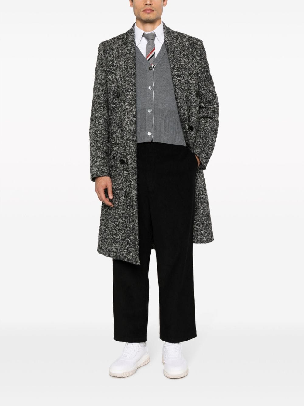 THOM BROWNE Thom Browne Corduroy Trousers with RWB Stripe