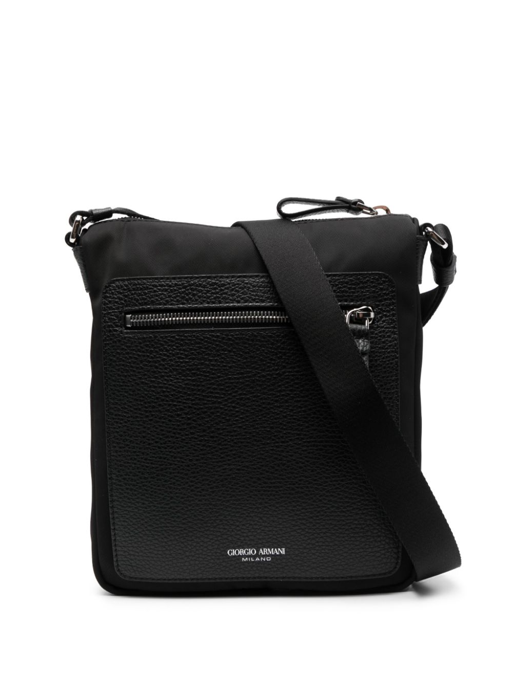 GIORGIO ARMANI Logo-Debossed Zip-Fastening Shoulder Bag