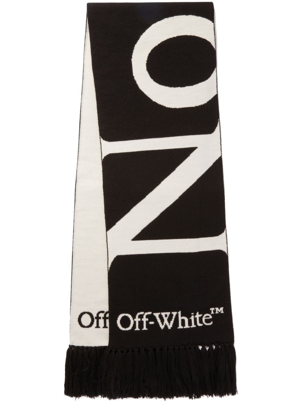 Manila Grace Sciarpa Off White Off-White No Offence Intarsia-logo