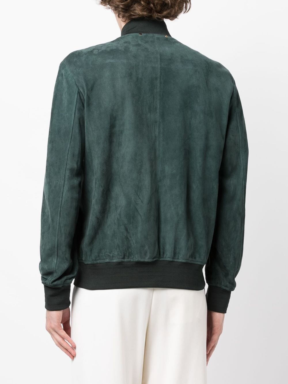 Paul Smith Leather Bomber Jacket In Green 21% Off Editorialist