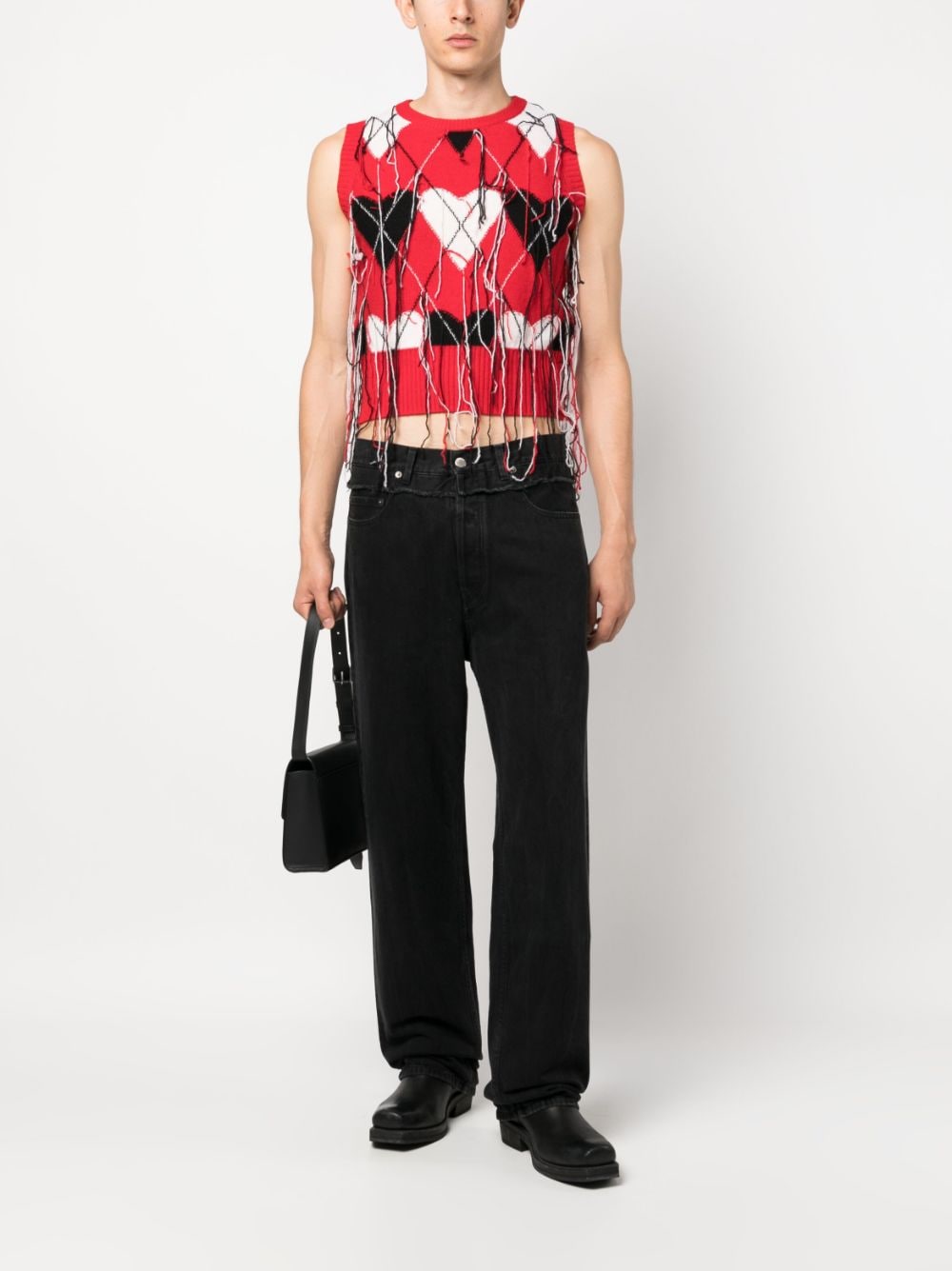 AMBUSH AMBUSH Frayed-Trim Loose Jeans