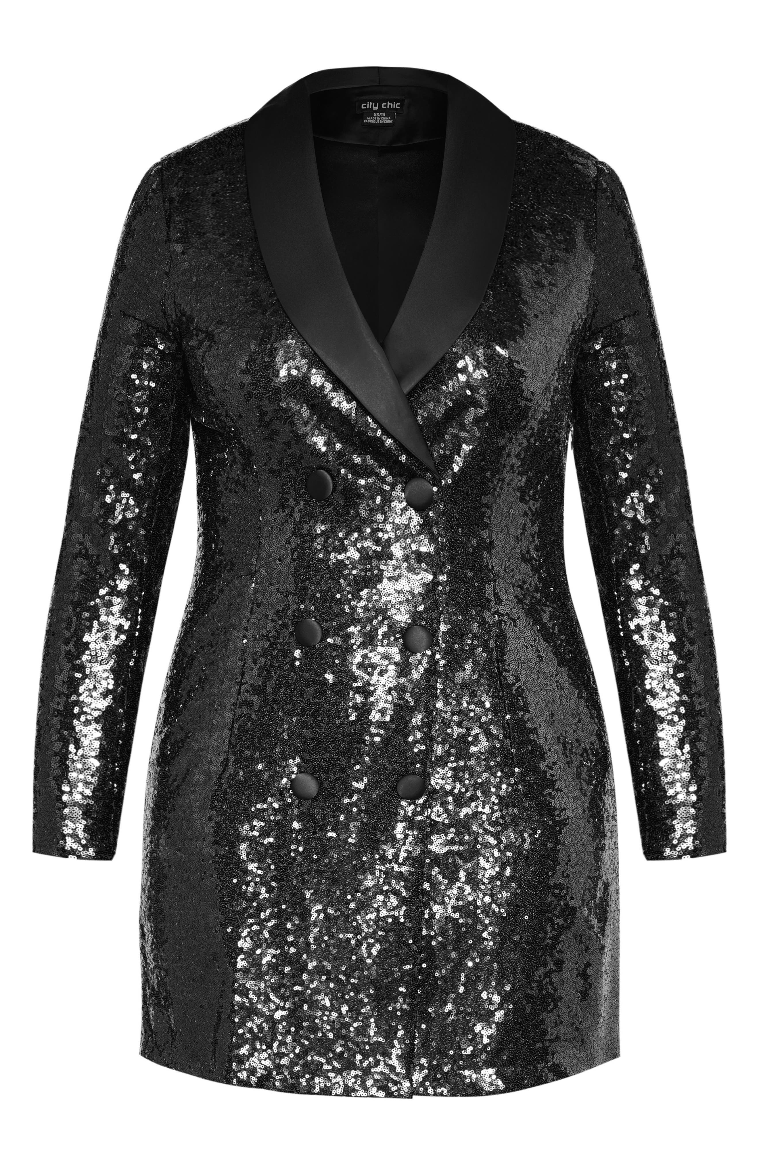 city chic black sequin dress City Chic Black Plus Size Bright Lights Dress
