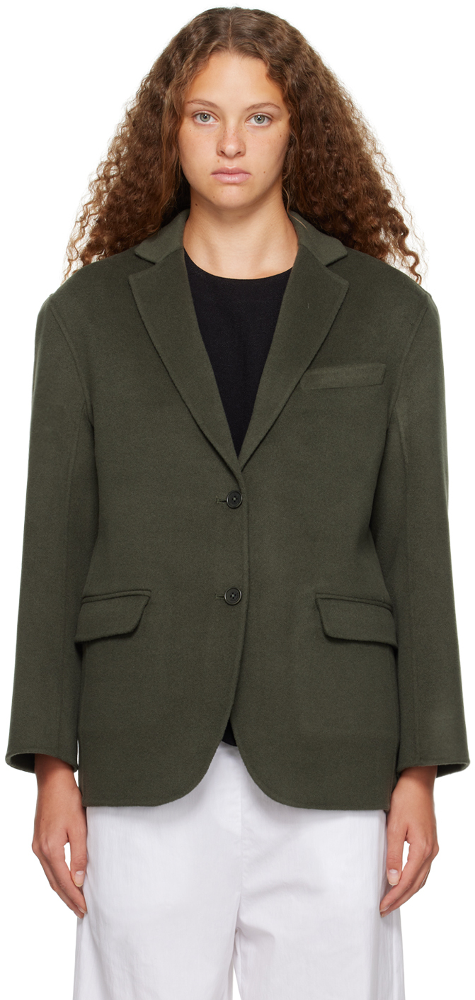 Anine Bing Green Quinn Blazer In Olive 57% Off Editorialist