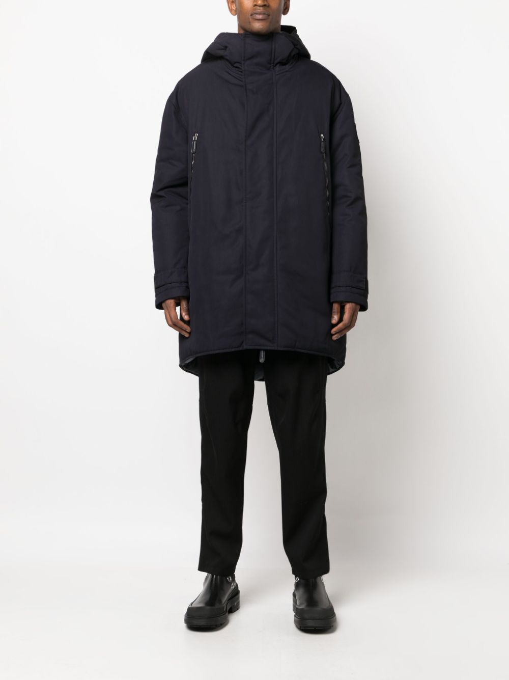 GIORGIO ARMANI Giorgio Armani Logo-Embroidered Padded Coat