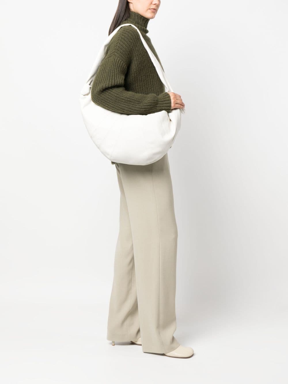 LEMAIRE Large Croissant Leather Shoulder Bag