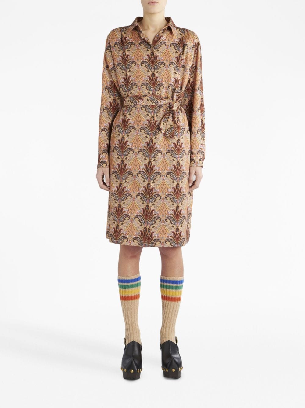 ETRO ETRO Paisley-Print Belted Midi Shirtdress