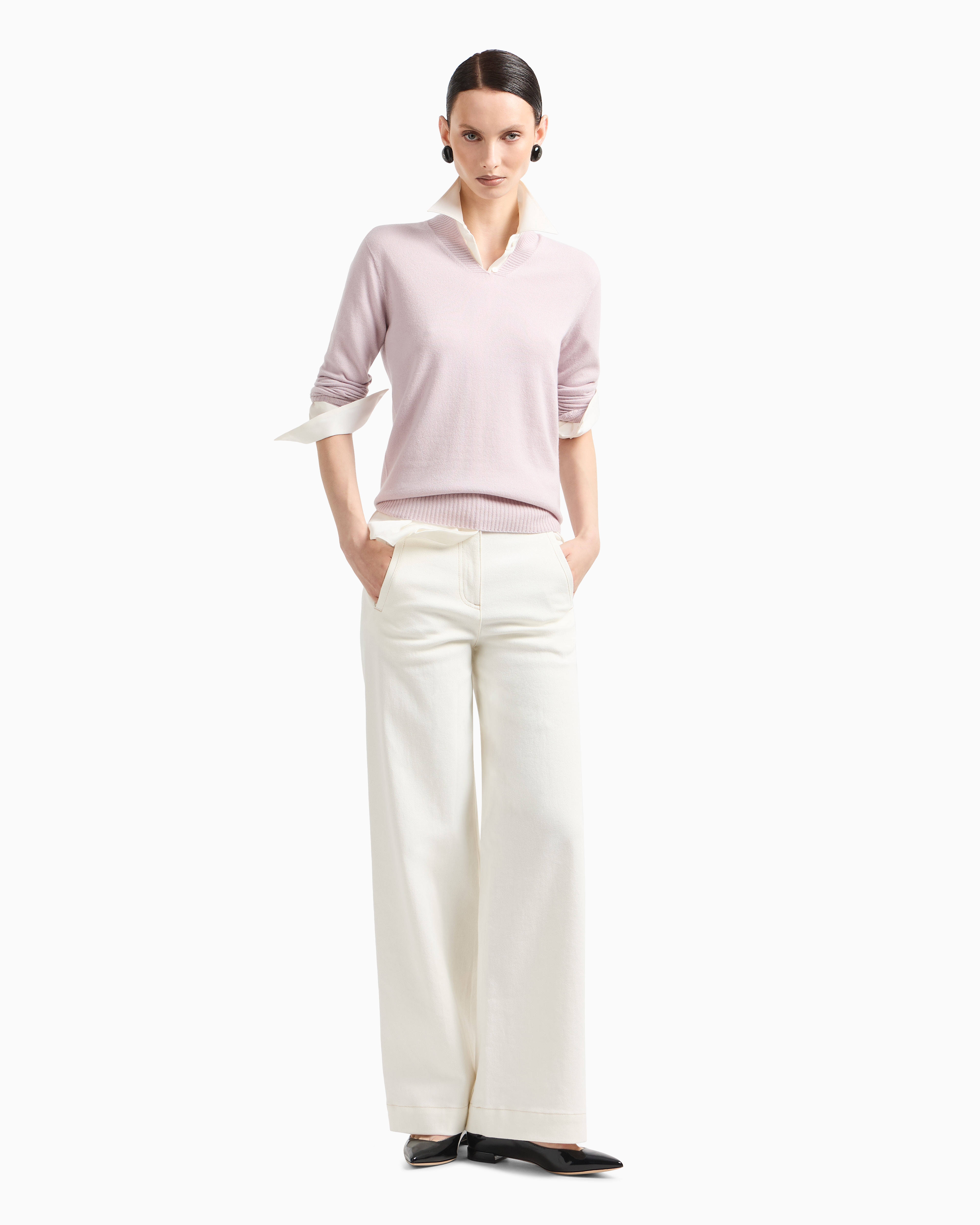 GIORGIO ARMANI Denim Wide-Leg Trousers