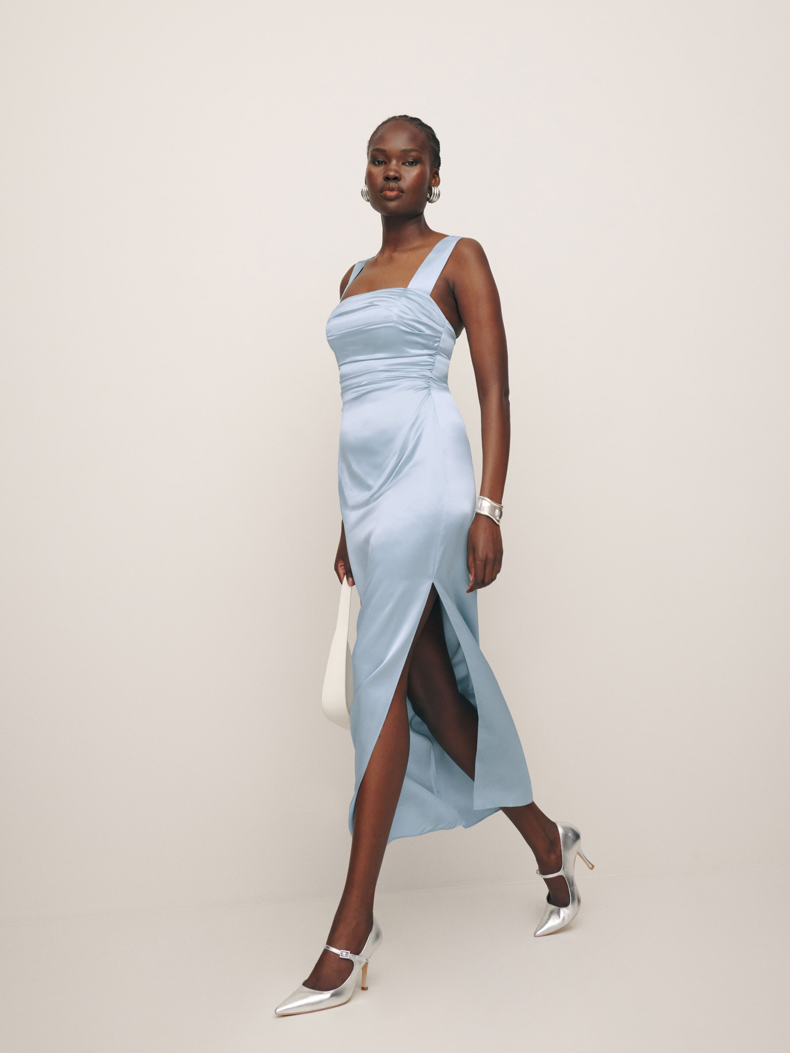 earl silk dress Reformation Earl Silk Dress In Crista - 70% Off