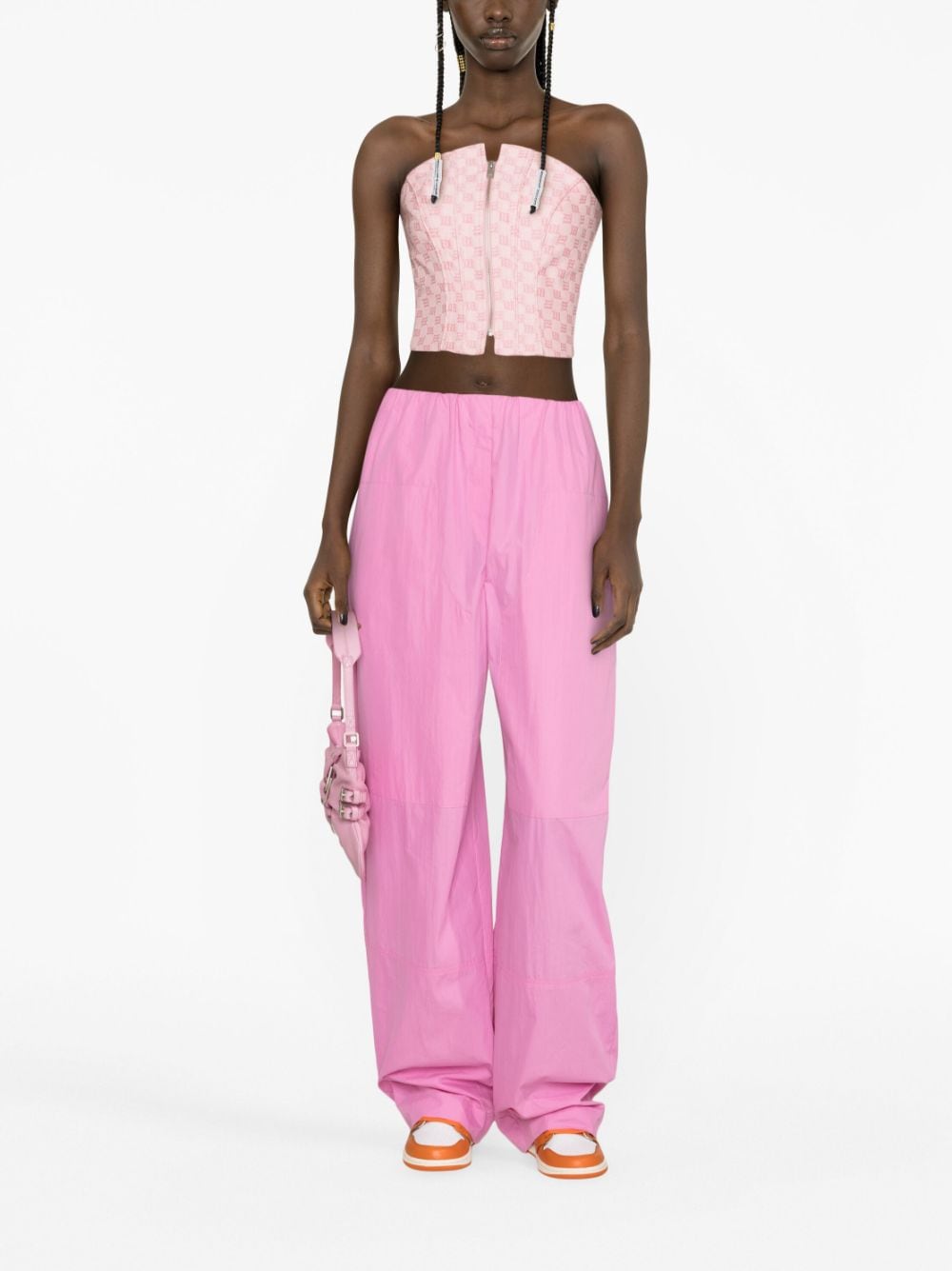 MISBHV Monogram-Print Corset Top
