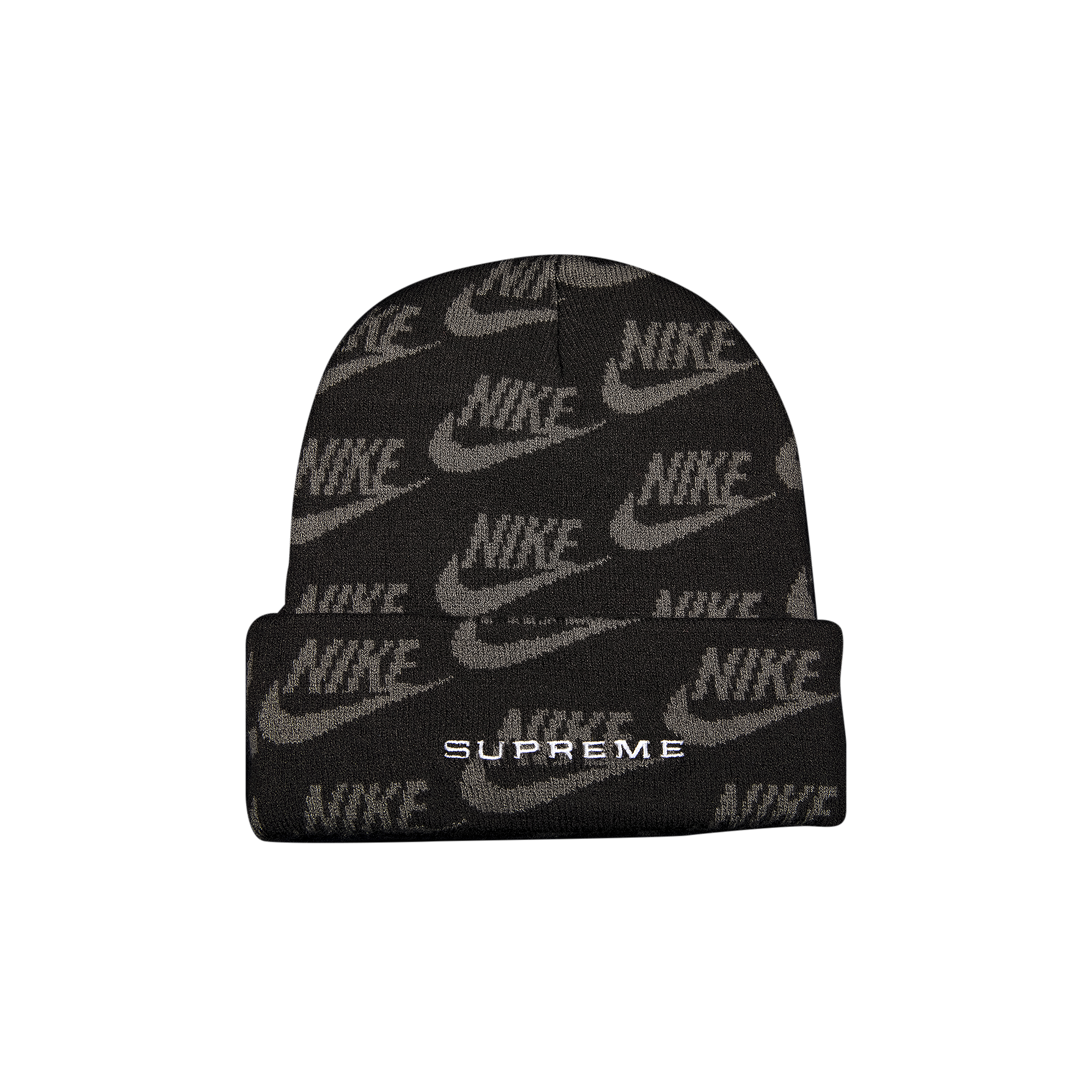 Supreme X Nike Jacquard Logos Beanie - Black | Editorialist
