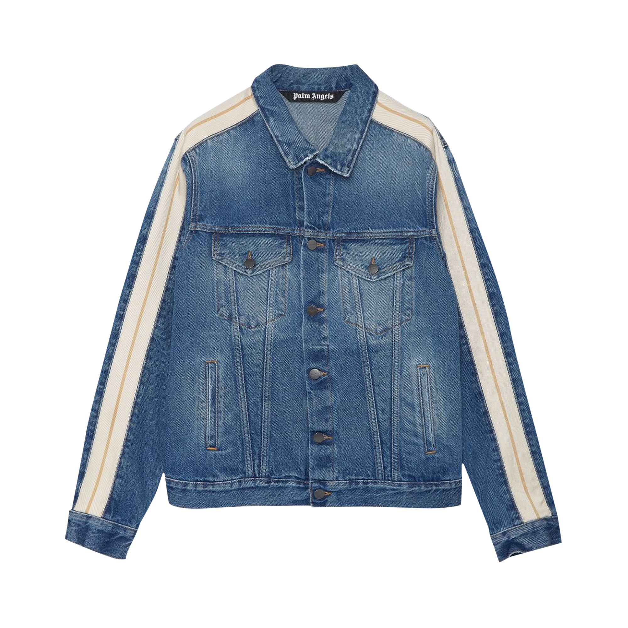 PALM ANGELS Palm Angels Monogram Detailed Denim Track Jacket