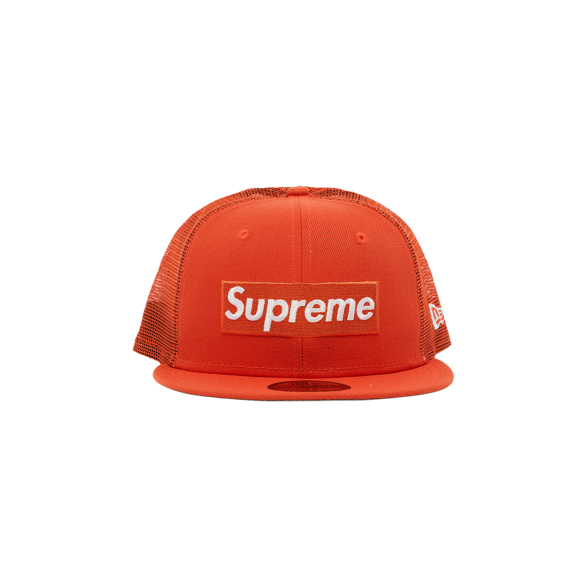 Supreme X New Era Box Logo Mesh Back Cap - Orange | Editorialist